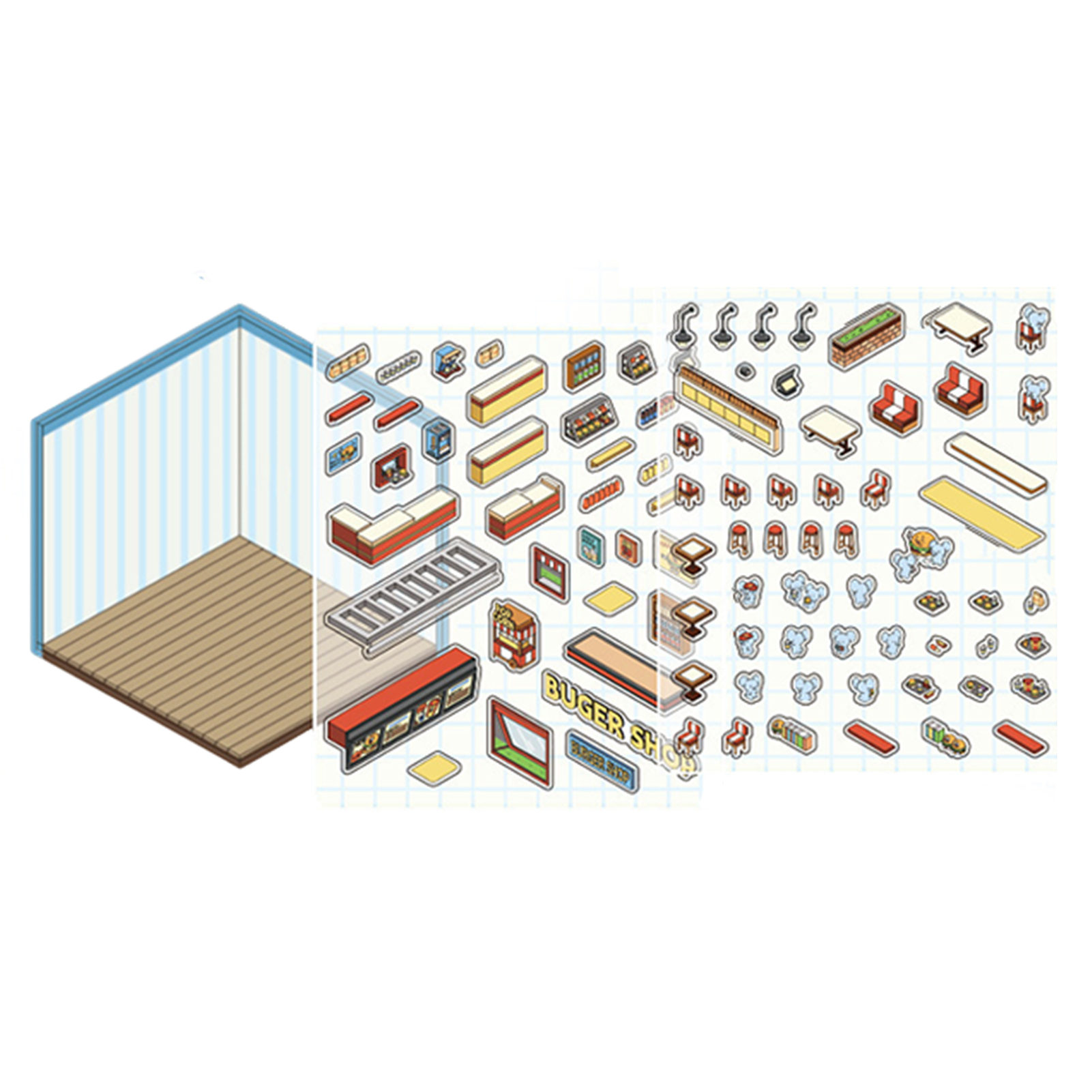 Sticker Scenes for Adults,Portable 3D Stickers Cartoon Scene,Make Your ...