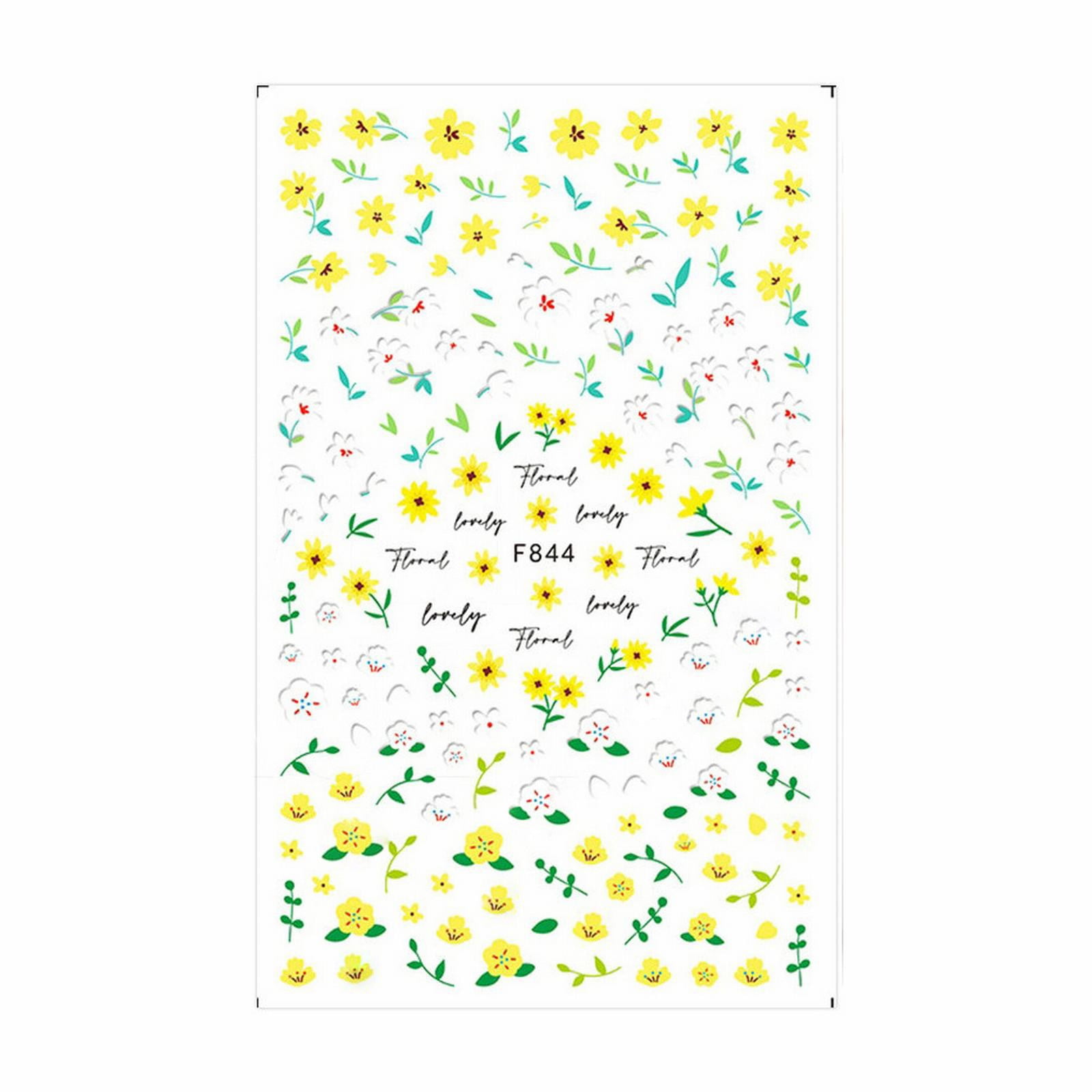 Sticker Sheets for Girls Rose Nails Self Sticker Nail Decals Stickers ...