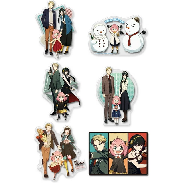 Sticker - Spy X Family - Group Artwork Transparent Die-Cut Sticker Set ...