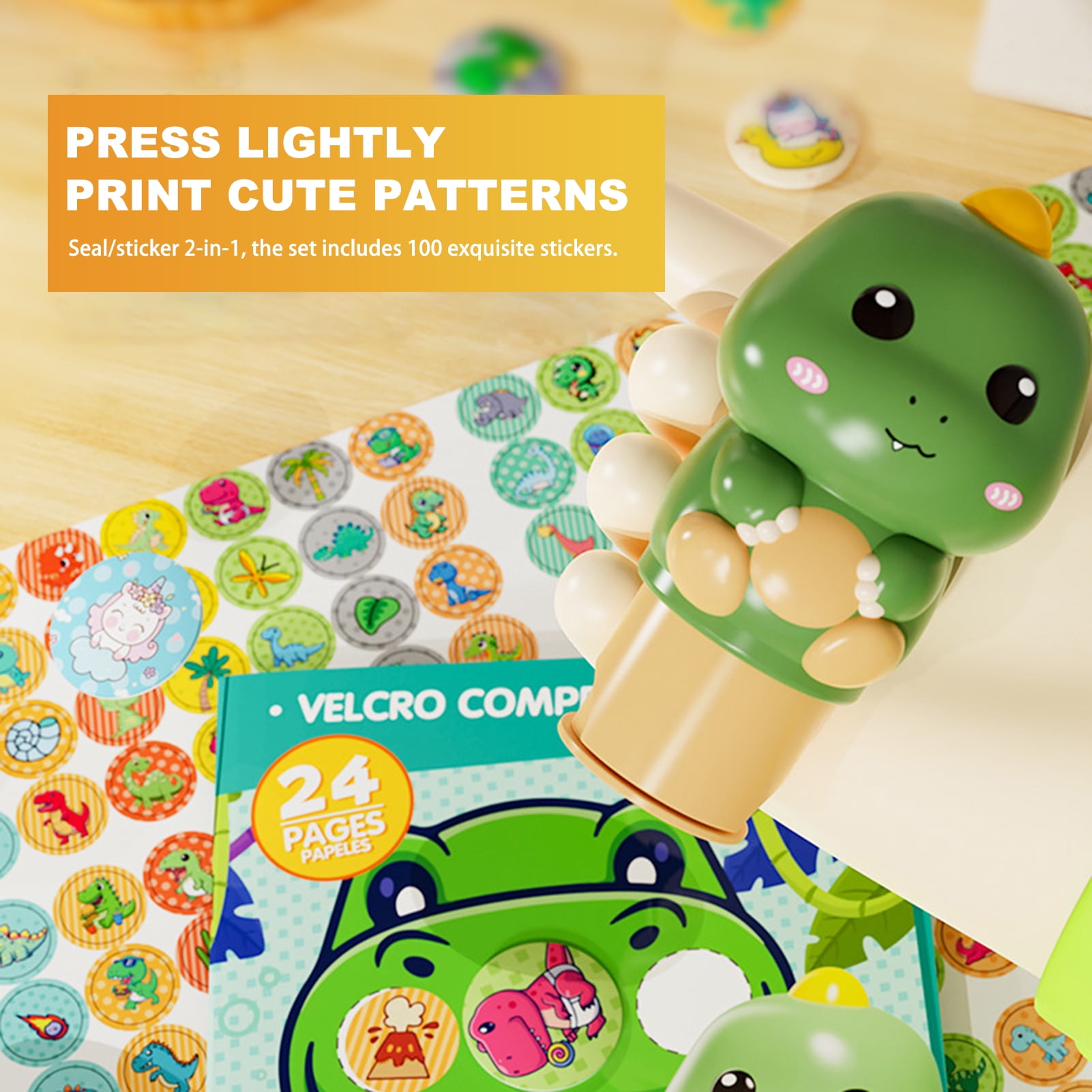 Sticker Stamper Set 100-Page Cute Pattern Stickers Arts And Crafts ...