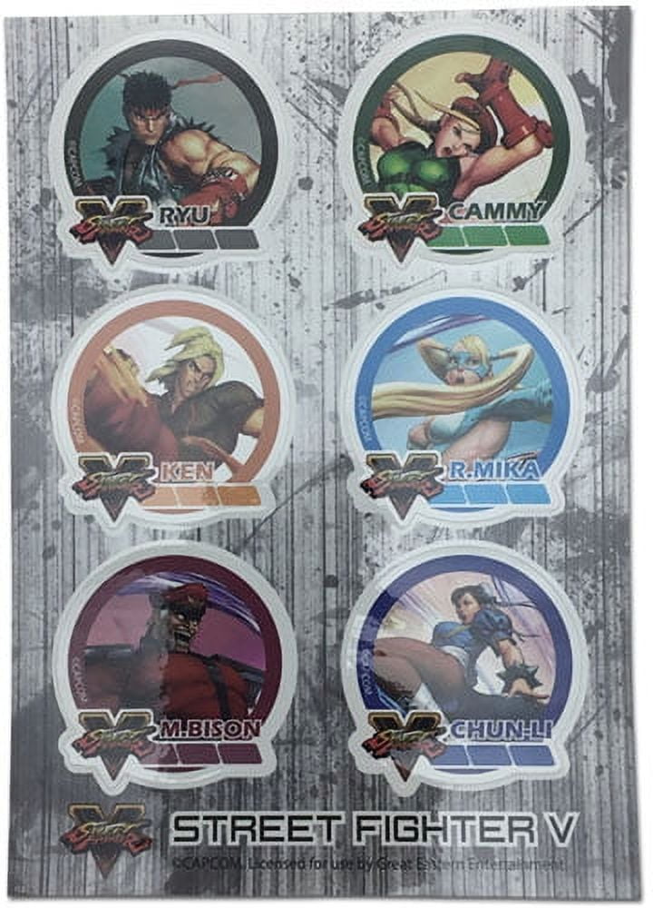 Sticker - Street Fighter V - New Character Circles Toy Licensed ge55609 ...