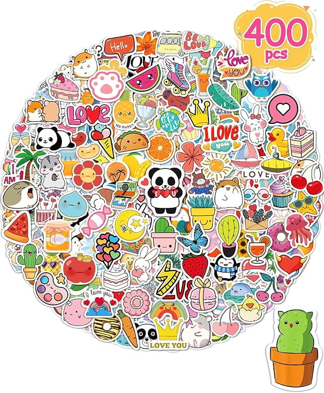 Sticker for Water Bottles, 300 Pcs/Pack Cute Vinyl Waterproof Vsco ...