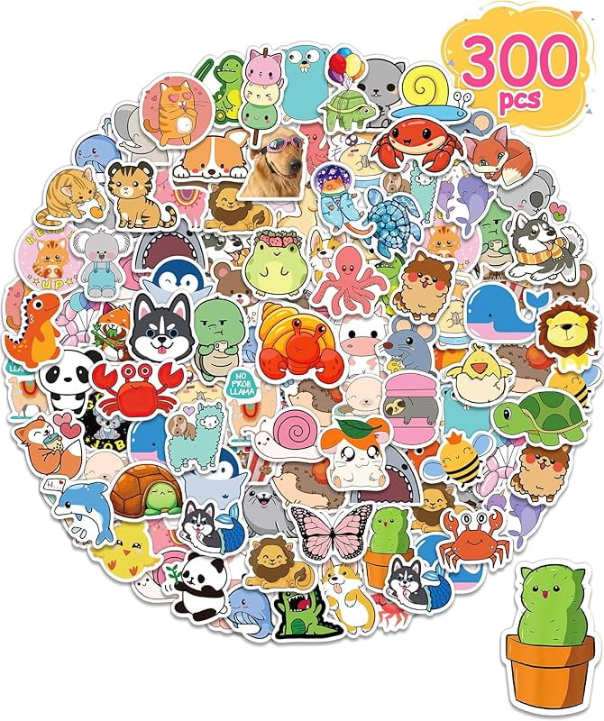 Sticker for Water Bottles, 300 Pcs/Pack Cute Vinyl Waterproof Vsco ...
