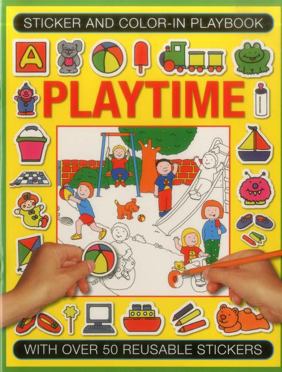 Sticker and Color-in Playbook: Playtime - Walmart.com