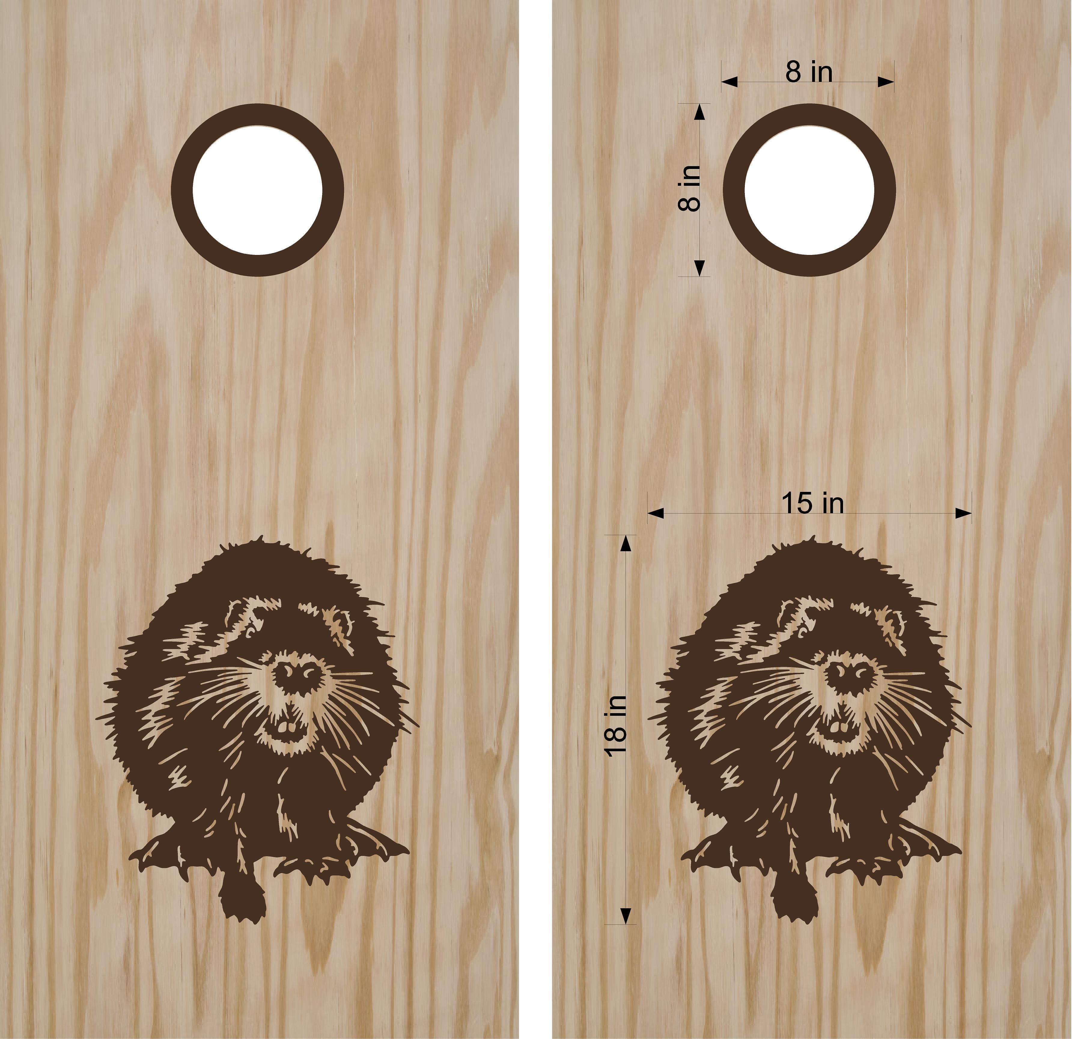 StickerChef Animal Beaver Cornhole Board Decals Bean Bag Toss Sticker ...