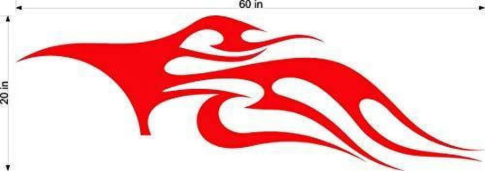 StickerChef Auto Truck Car Boat Side Flames Tribal Decal Sticker TF032 ...