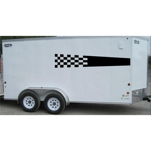 StickerChef Checkered Racing Stripe Trailer Decal - Vinyl Decal - Car ...
