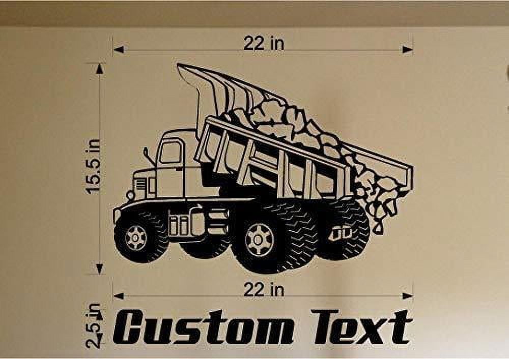 StickerChef Dump Truck Car Wall Decals Stickers Graphics Man Cave Boys ...
