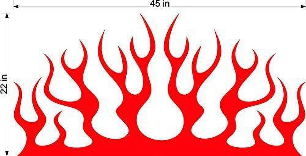 StickerChef Flames Fire Hood Auto Truck Dune Buggy Side By Side ATV ...