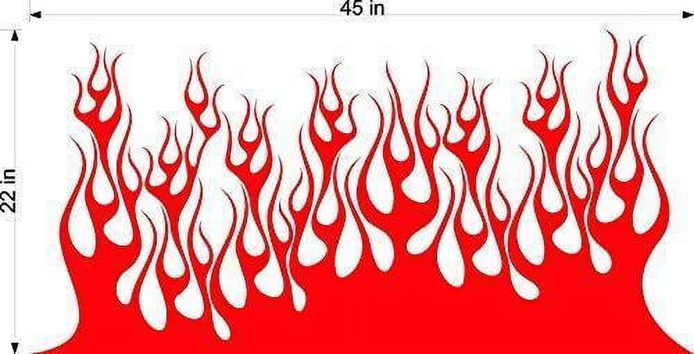 StickerChef Flames Fire Hood Auto Truck Dune Buggy Side By Side ATV ...