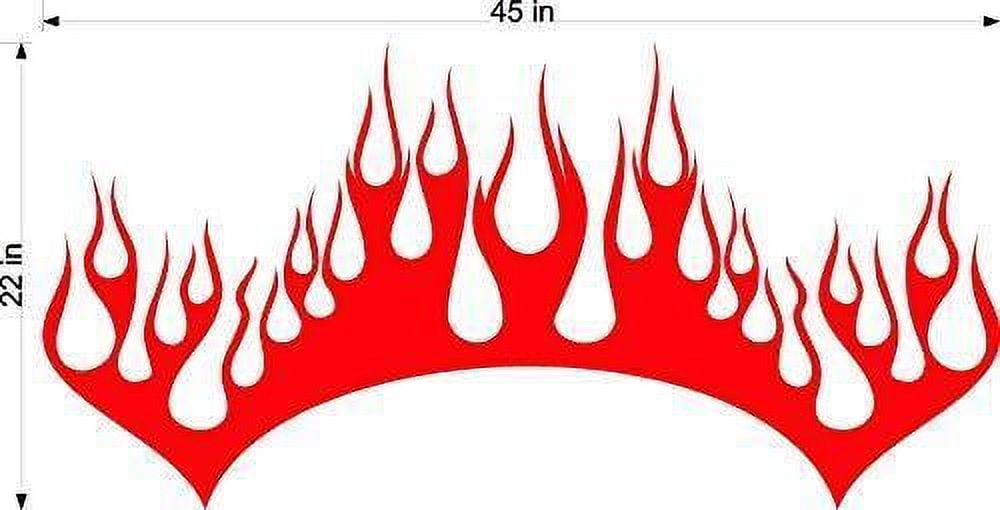 StickerChef Flames Fire Hood Auto Truck Dune Buggy Side By Side ATV ...