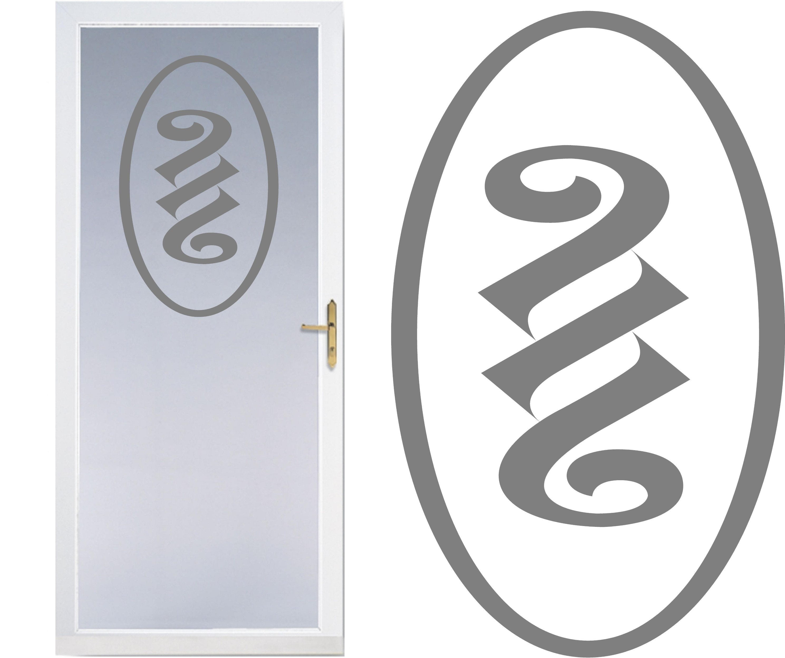 StickerChef Front Door Entry Way Etched Glass Vinyl Decals Privacy ...