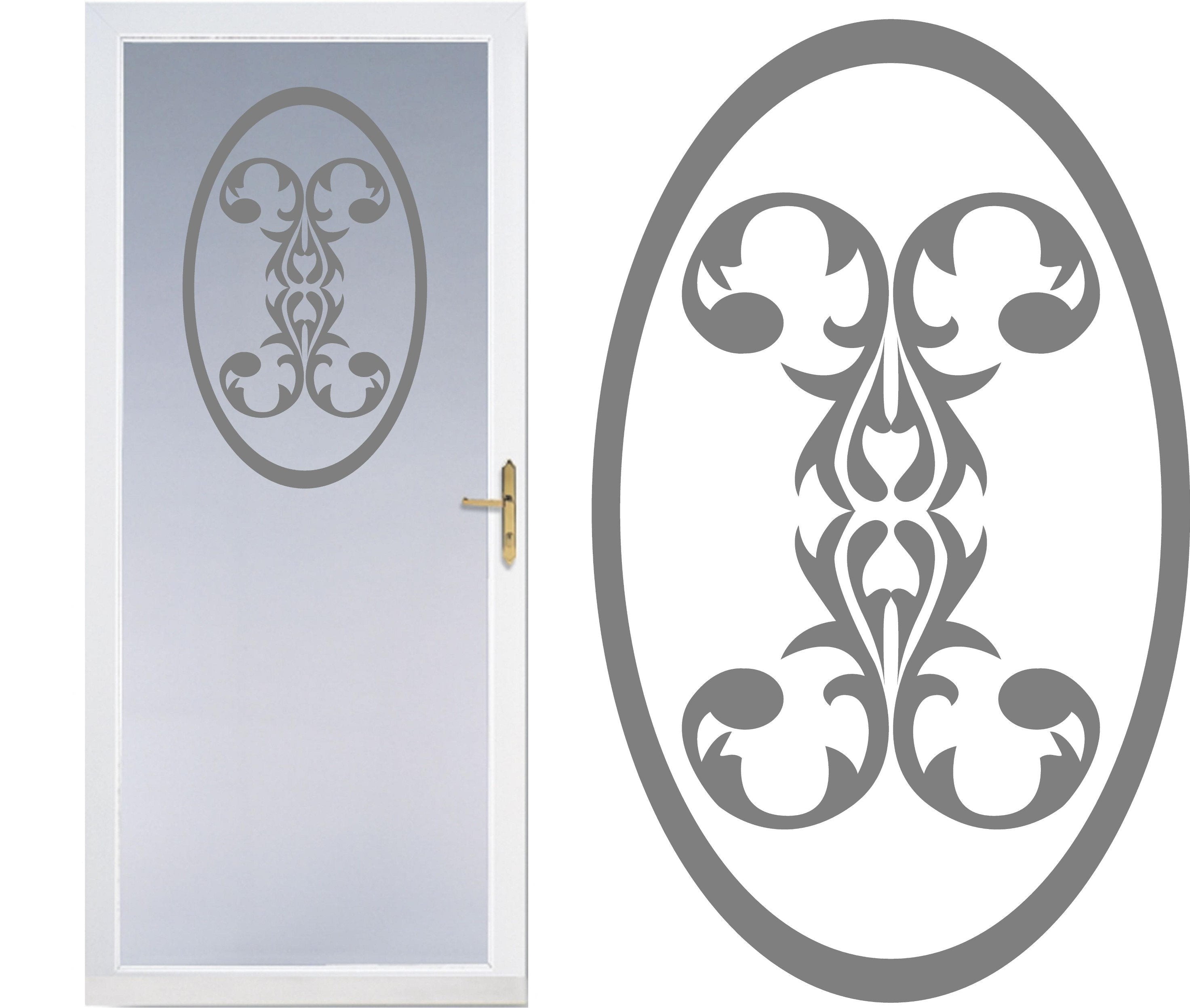 StickerChef Front Door Entry Way Etched Glass Vinyl Decals Privacy ...