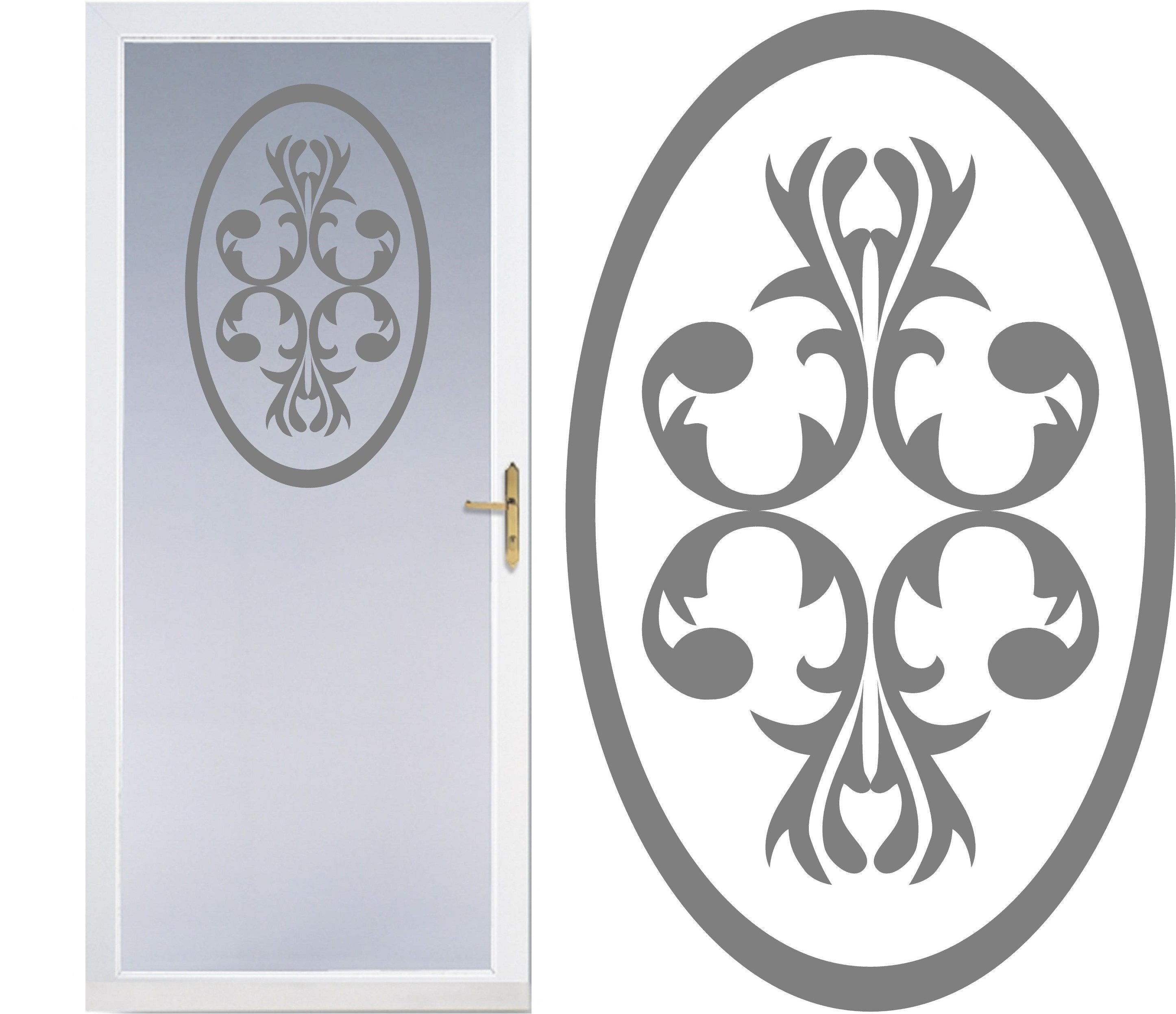 StickerChef Front Door Etched Glass Vinyl Decals Privacy Safety ...