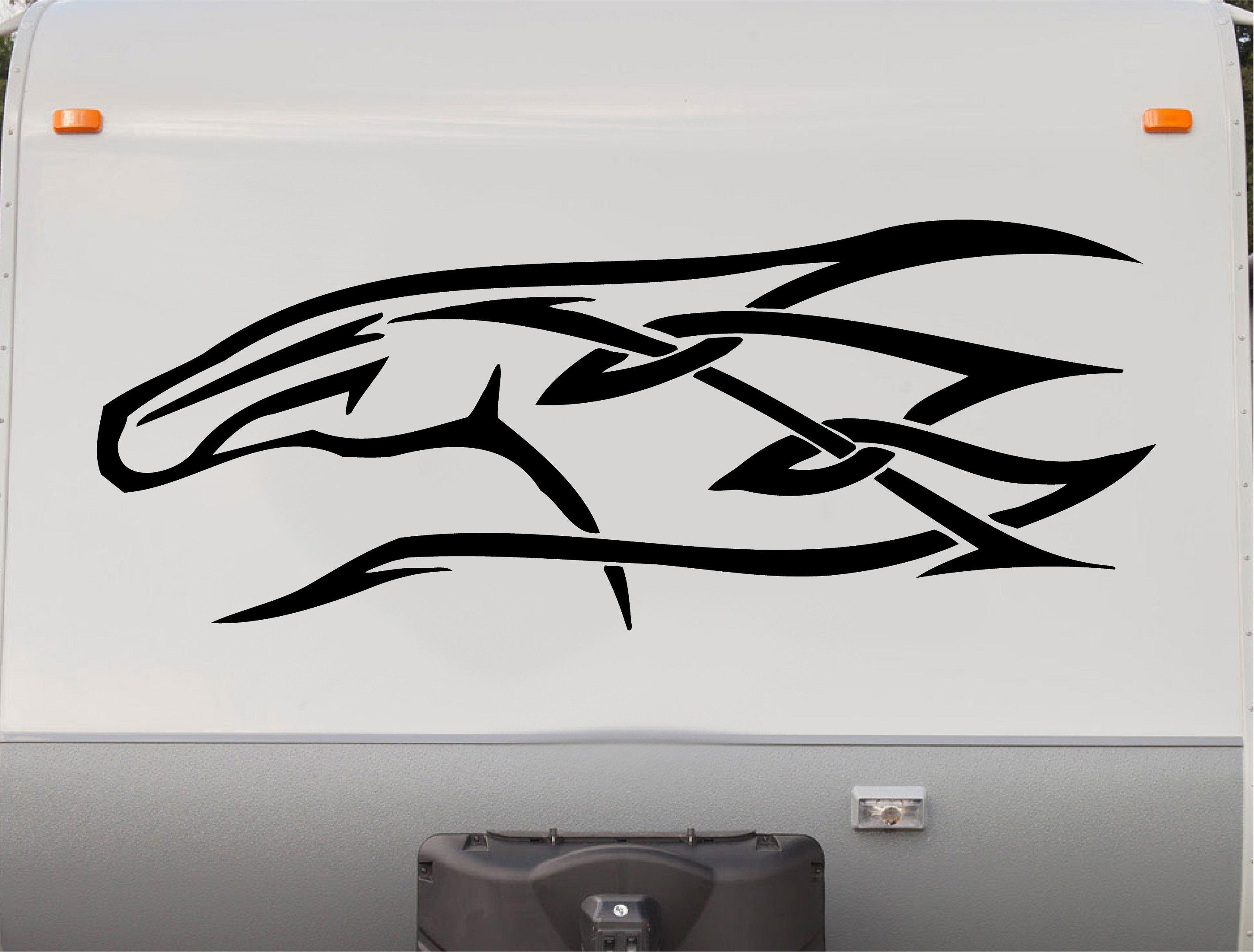 StickerChef Horse Equestrian Flag Decal Auto Truck Trailer Stickers ...