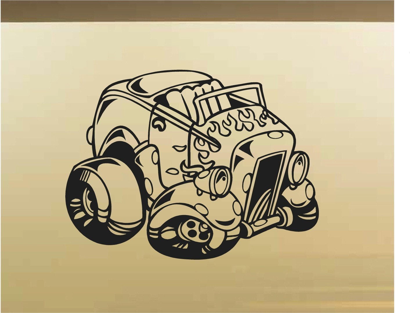 StickerChef Hot Rod 3 Car Wall Decal - Auto Wall Mural - Vinyl Stickers ...