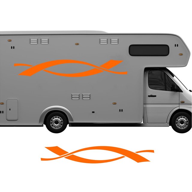 StickerChef Pontoon Boat RV Stripes and Graphics Large Replacement ...