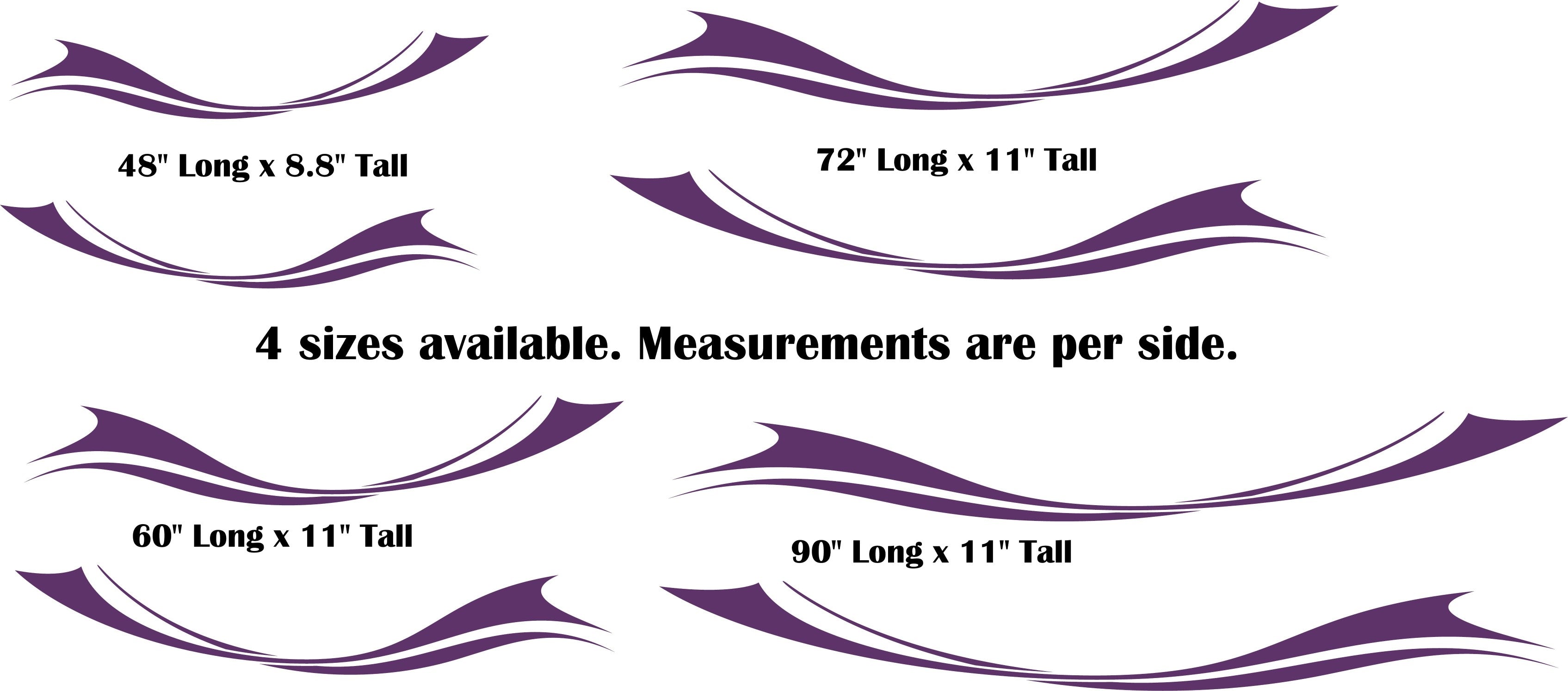 StickerChef Pontoon Boat Stripe Camping Trailer Decals Motor Home RV ...