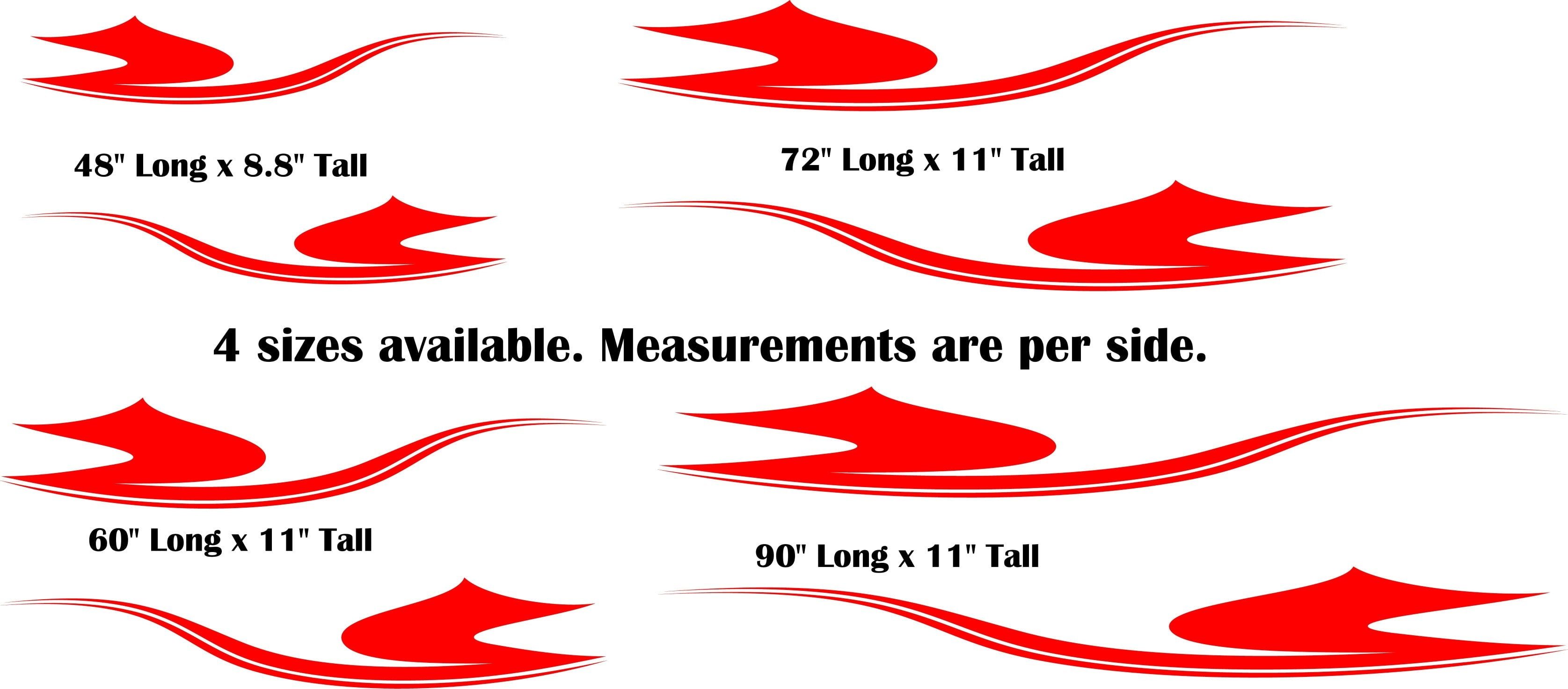 StickerChef Pontoon Boat Stripe Camping Trailer Decals Motor Home RV ...