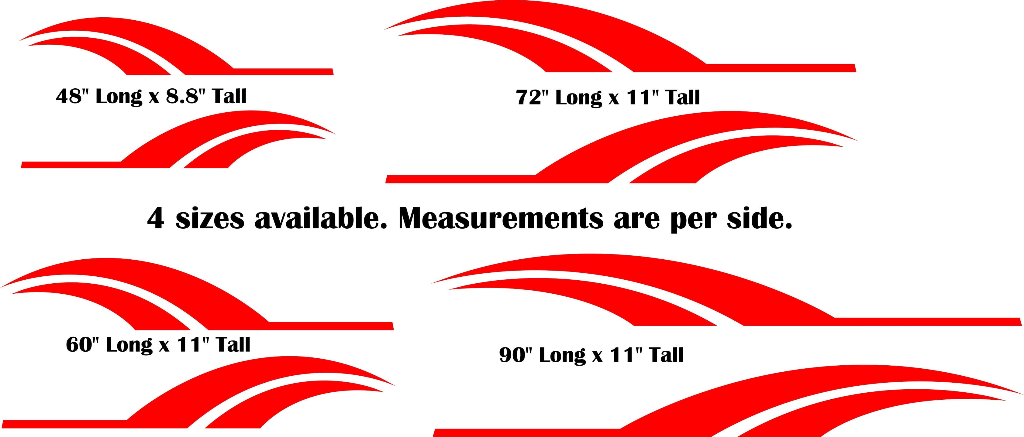 StickerChef Pontoon Boat Stripe Camping Trailer Decals Motor Home RV ...