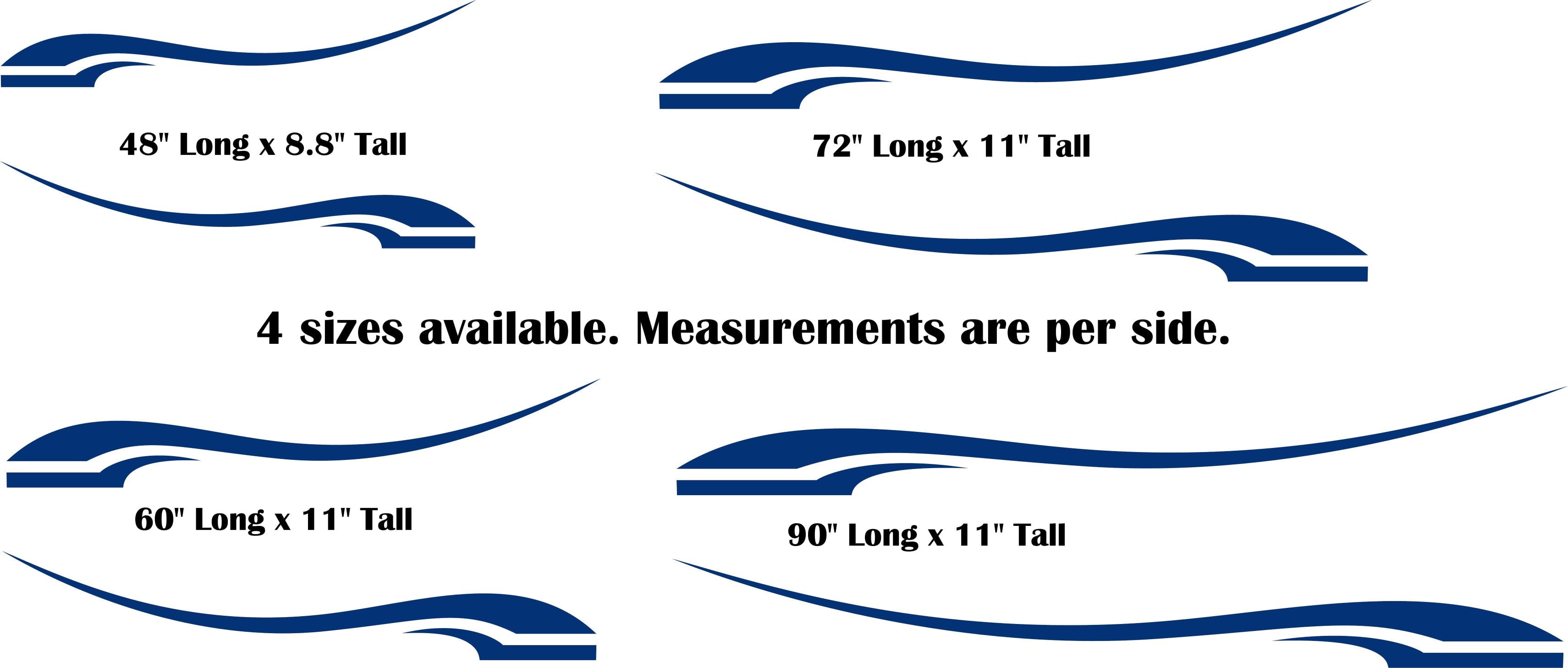 StickerChef Pontoon Boat Stripe Camping Trailer Decals Motor Home RV ...