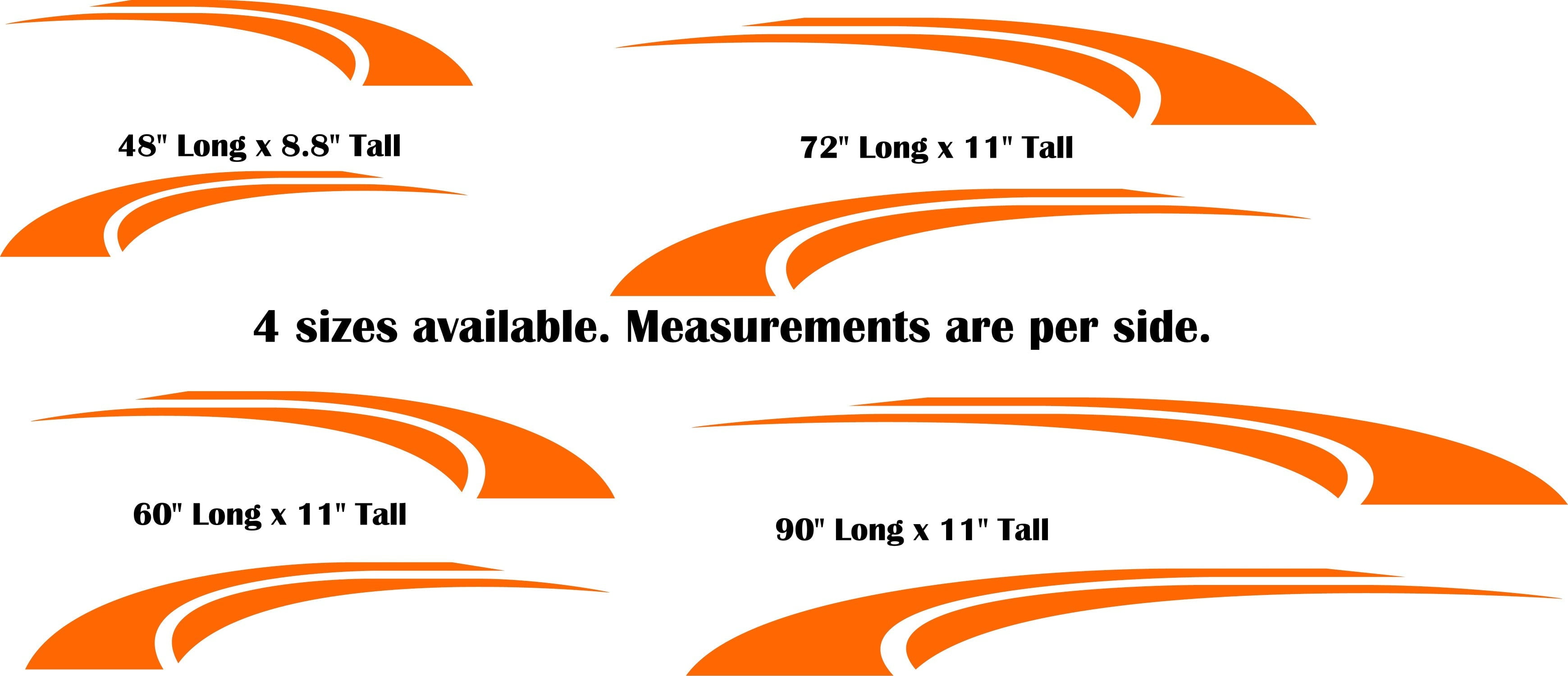 StickerChef Pontoon Boat Stripe Camping Trailer Decals Motor Home RV ...