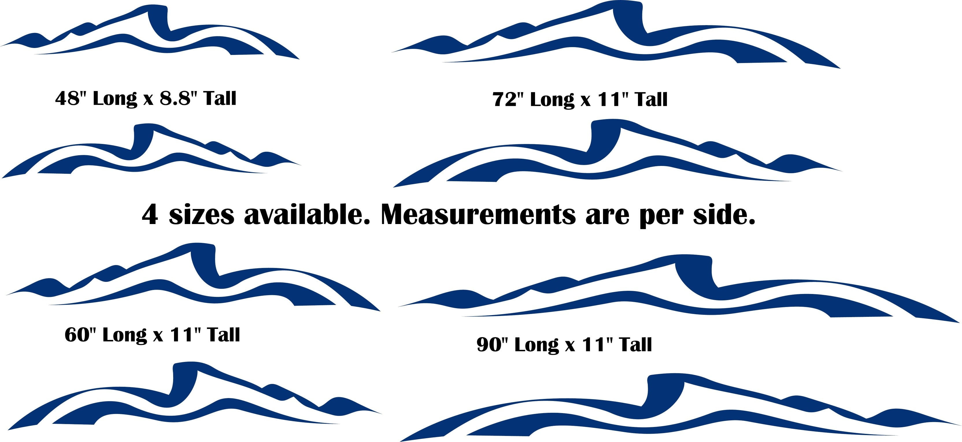 StickerChef Pontoon Boat Stripe Camping Trailer Decals Motor Home RV ...