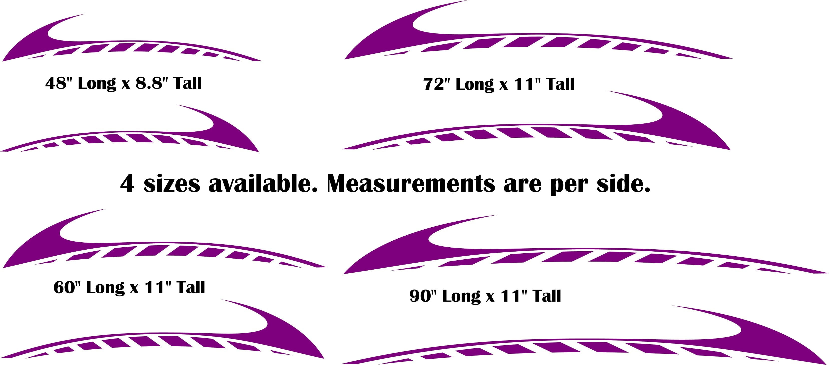 StickerChef Pontoon Boat Stripe Camping Trailer Decals Motor Home RV ...