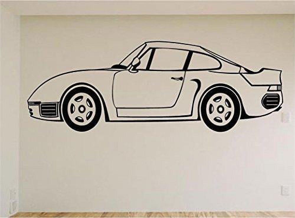 StickerChef Porshe Side View Car Auto Wall Decal Stickers Murals Boys ...