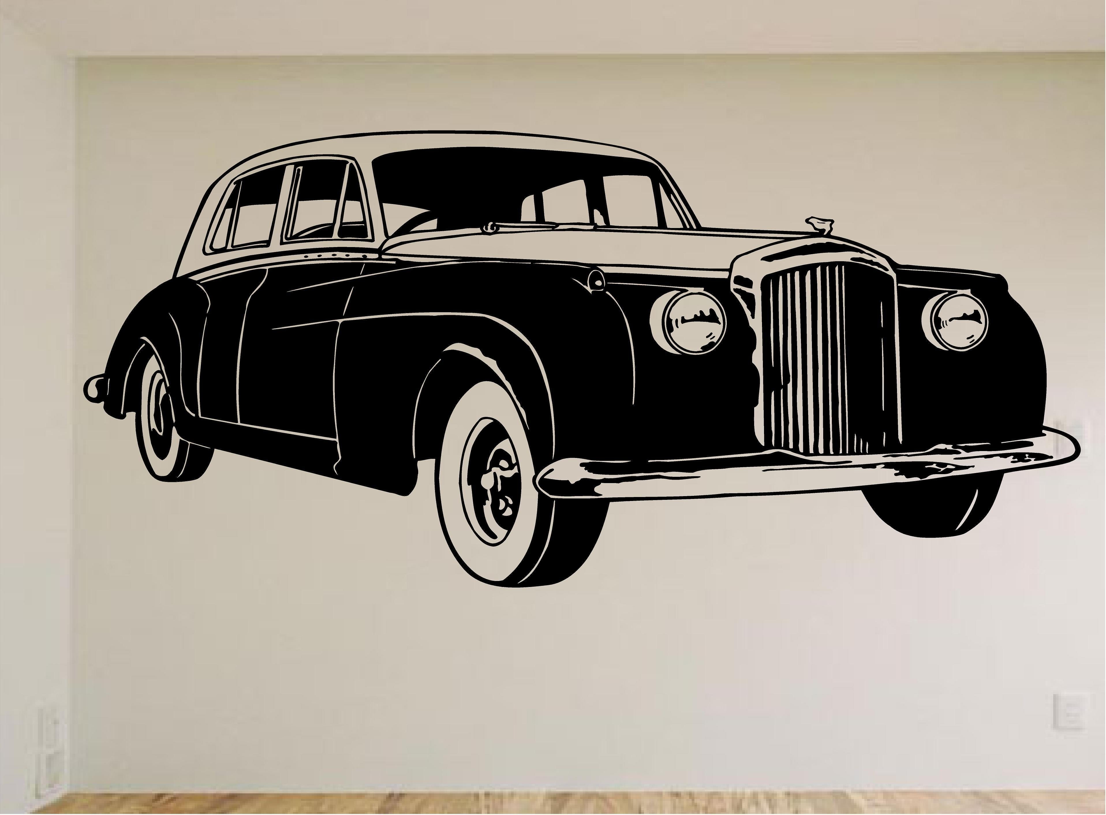 StickerChef Rolls Royce Car Wall Decal- Auto Murals- Man Cave Garage ...