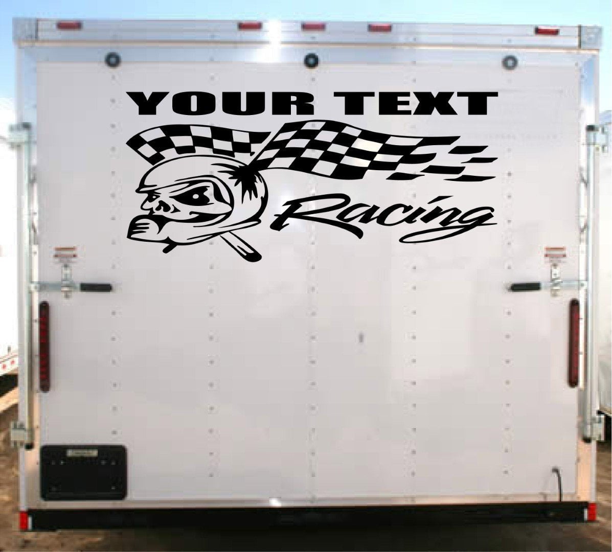 StickerChef Skull Racing Team Name Trailer Decal Vinyl Decal Custom ...