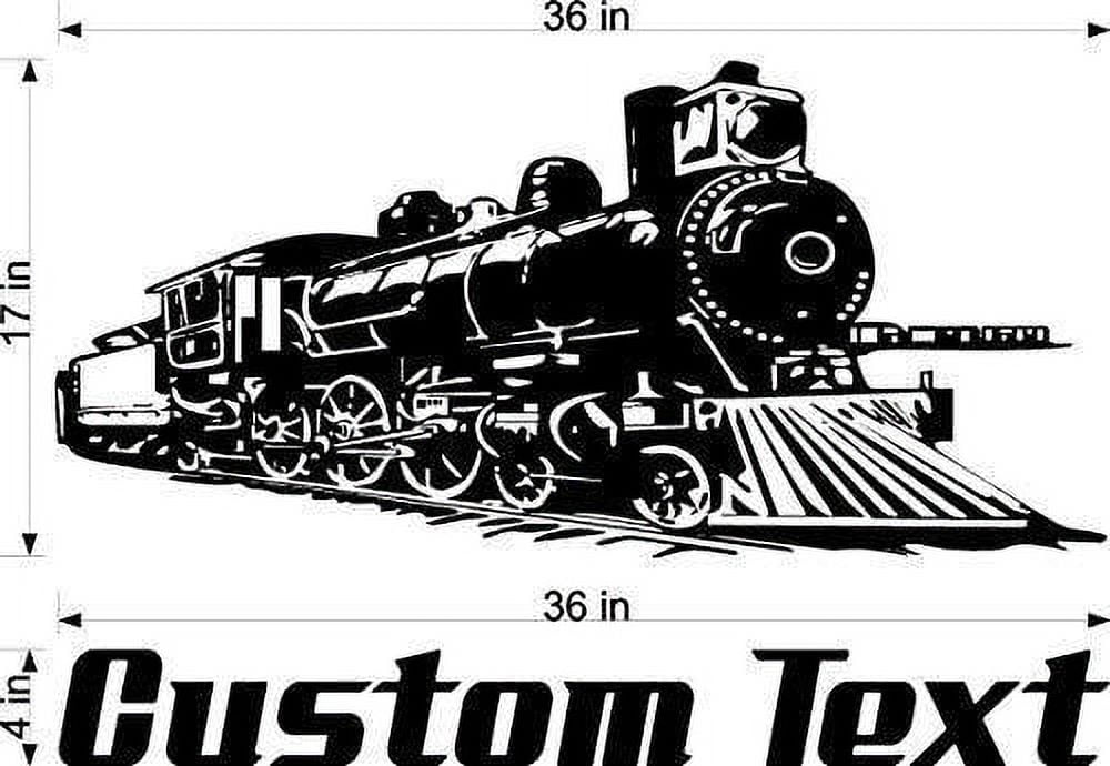 StickerChef Steam Engine Train Wall Decals Stickers Man Cave Boys Room ...