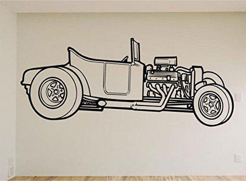 StickerChef Street Rod Coupe Car Auto Wall Decal Stickers Murals Boys ...
