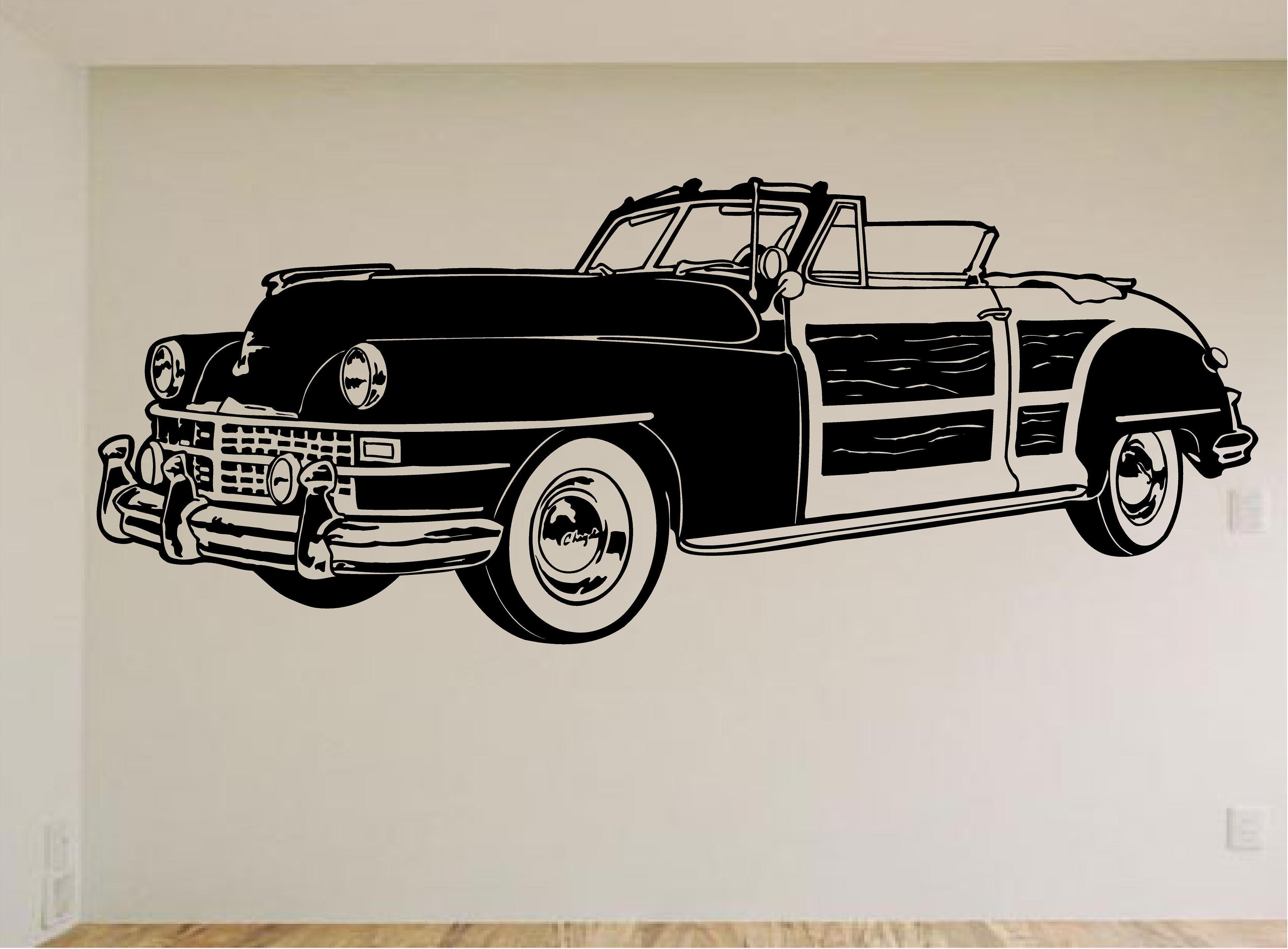 StickerChef Wood Panel Door Car Wall Decal- Auto Murals- Man Cave ...