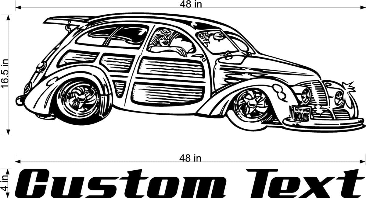 StickerChef Woodie Beach Wagon WC11 Auto Car Wall Decals Stickers Man ...