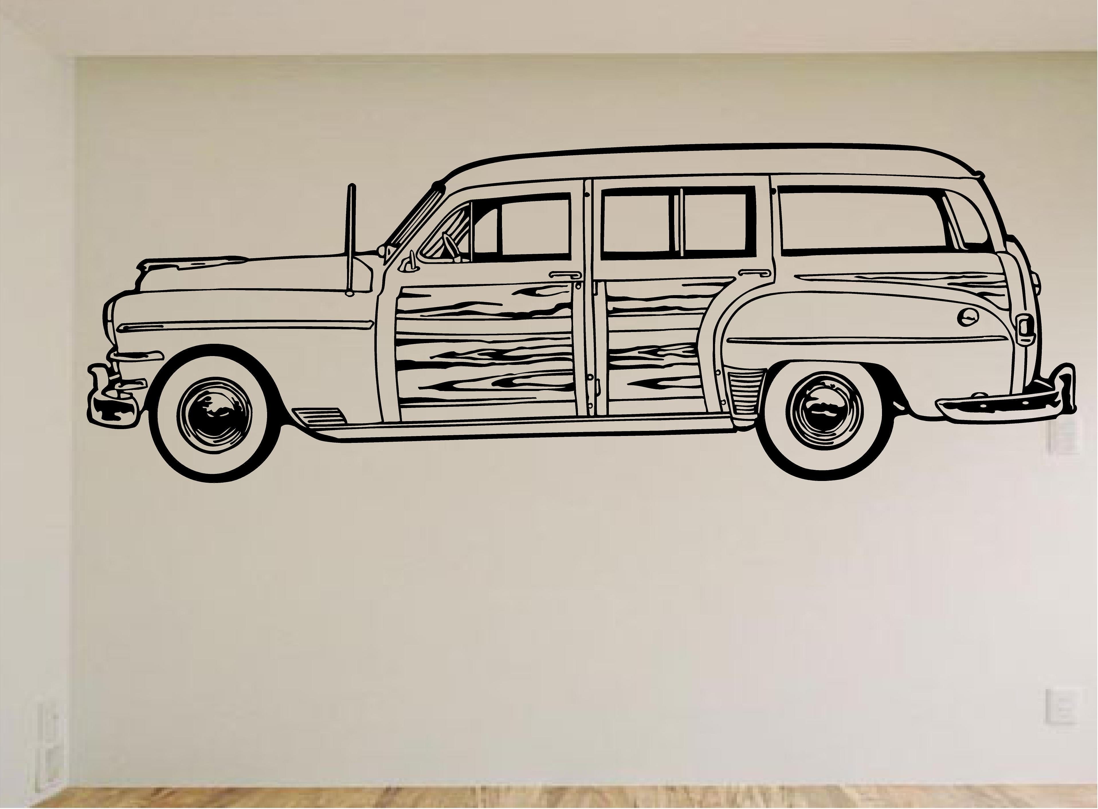StickerChef Woody Wagon Car Wall Decal- Auto Murals- Man Cave Garage ...