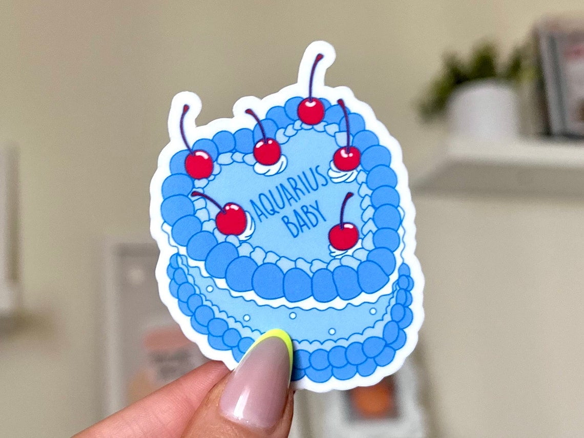 StickerCraft Aquarius Baby Waterproof er, Zodiac Signs, Astrology ers ...