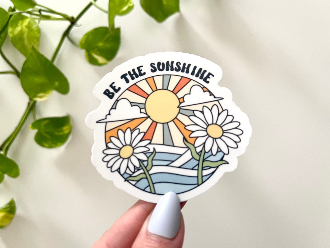StickerCraft Be The Sunshine Waterproof er, Positivity ers, Inspiring ...