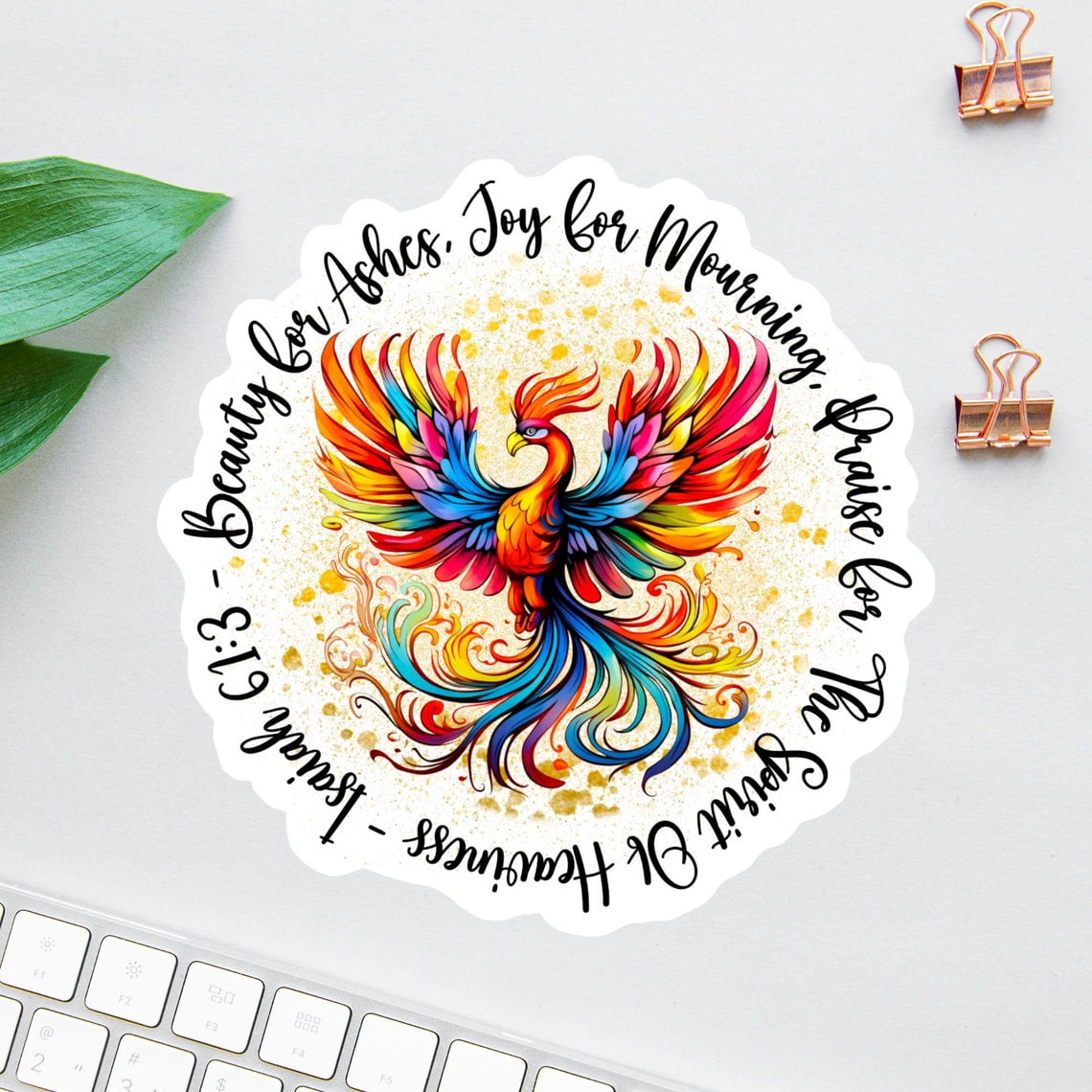 StickerCraft Beauty For Ashes er, Affirmation ers, Laptop er, Water ...