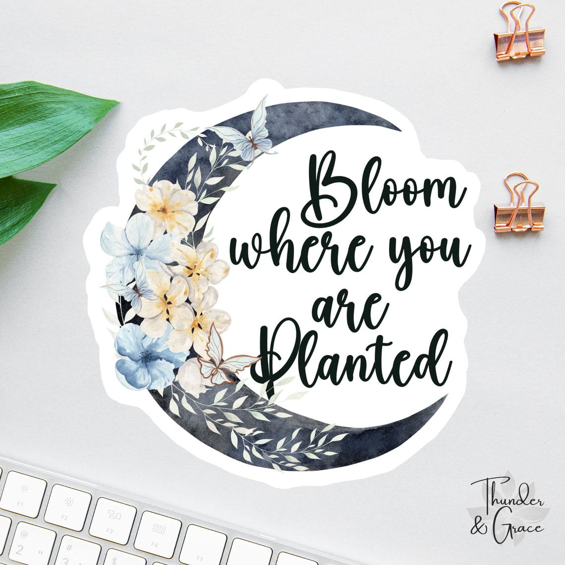 StickerCraft Bloom Where You Are Planted er, Social Worker Decal, Laptop Decal, Water Bottle ...
