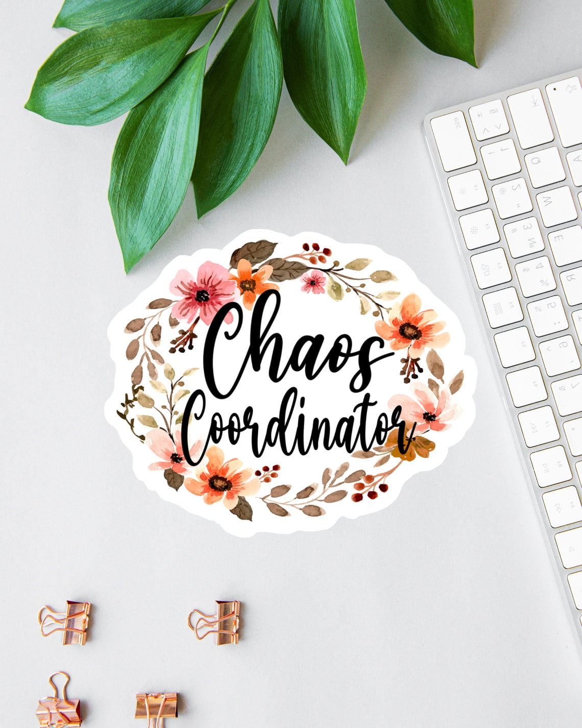 StickerCraft Chaos Coordinator er, Funny Floral Magnet, Funny Boss Gift ...
