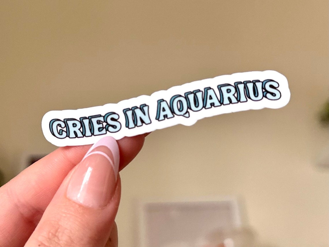 StickerCraft Cries in Aquarius Waterproof er, Zodiac Signs, Astrology ...