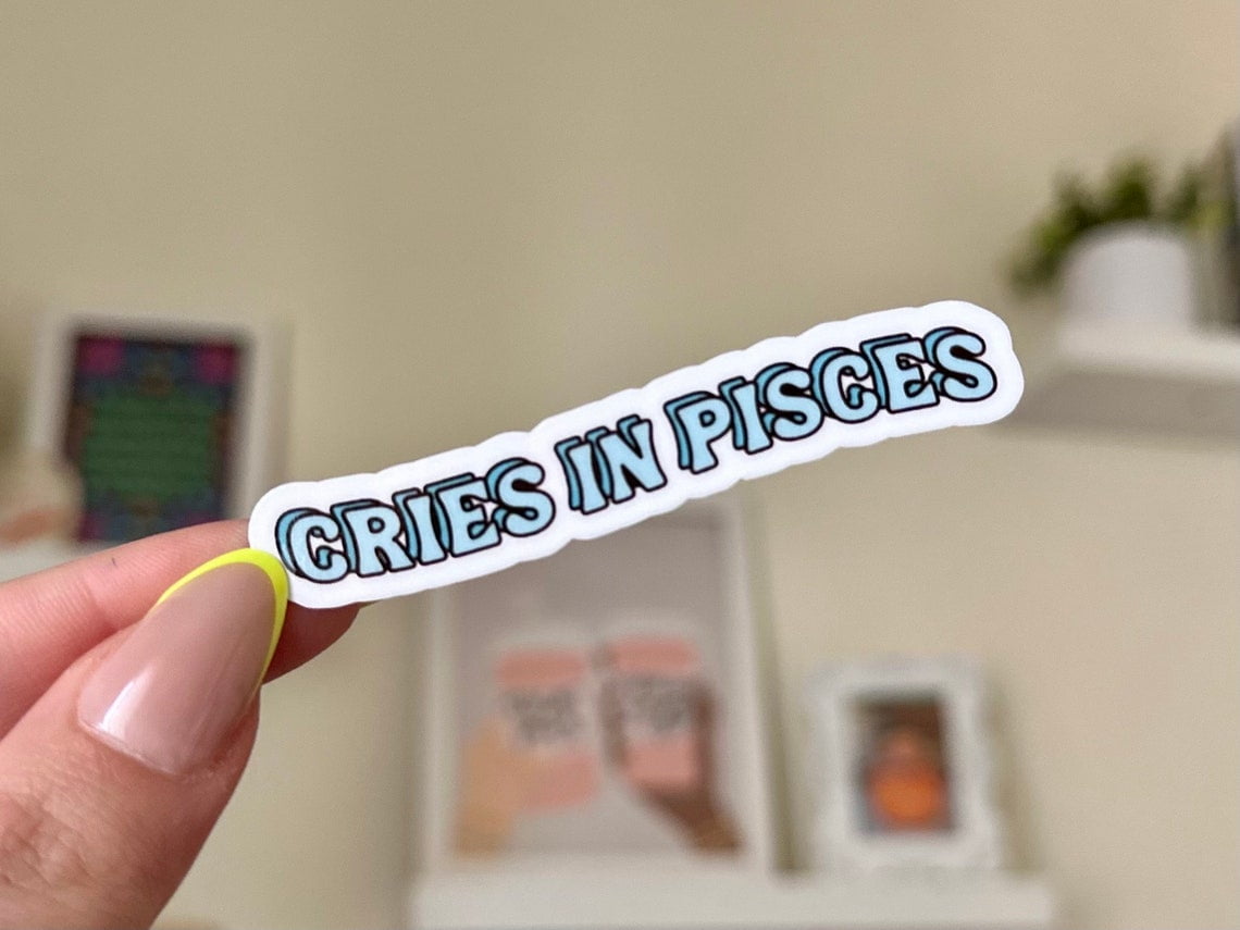 StickerCraft Cries in Pisces Waterproof er, Zodiac Signs, Astrology ers ...