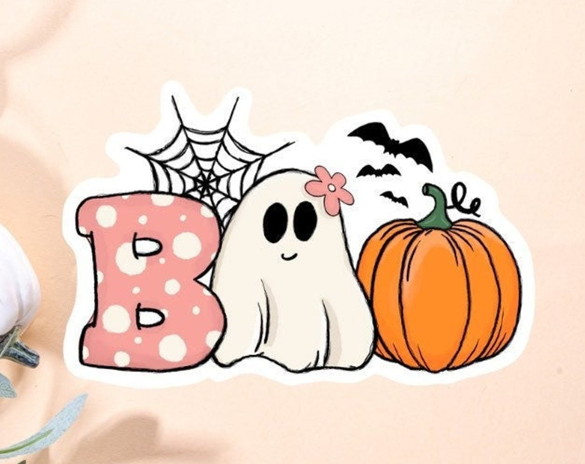 StickerCraft Cute Ghost er | Cute Laptop er | Colorful Water Bottle ...