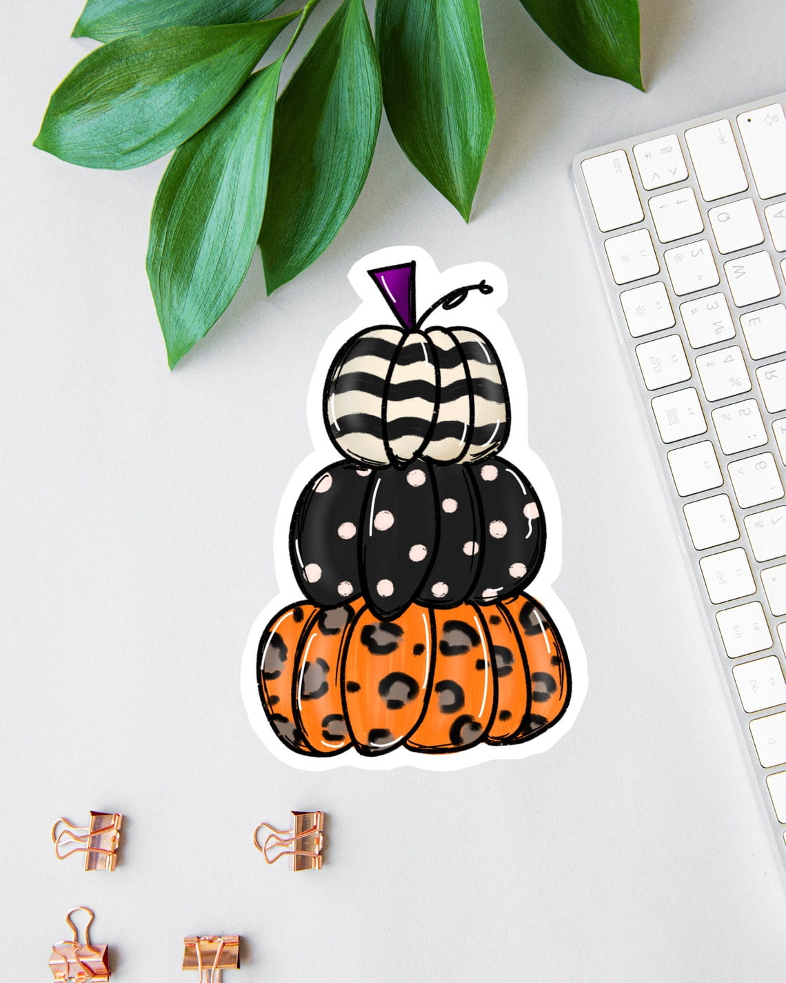 StickerCraft Cute er, Stacked Pumpkins Decal, Laptop Decal, Fall ...