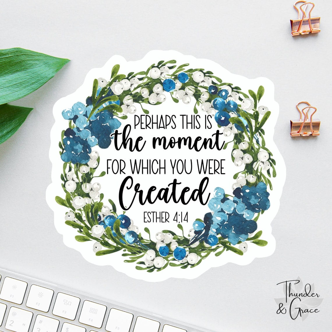 StickerCraft Esther 4:14 Decal, Perhaps This Is The Moment er, Floral ...