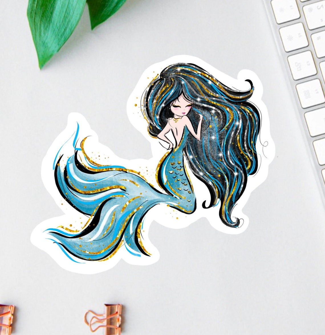 StickerCraft Glam Mermaid er | Fantasy Laptop er | Cute Water Bottle ...