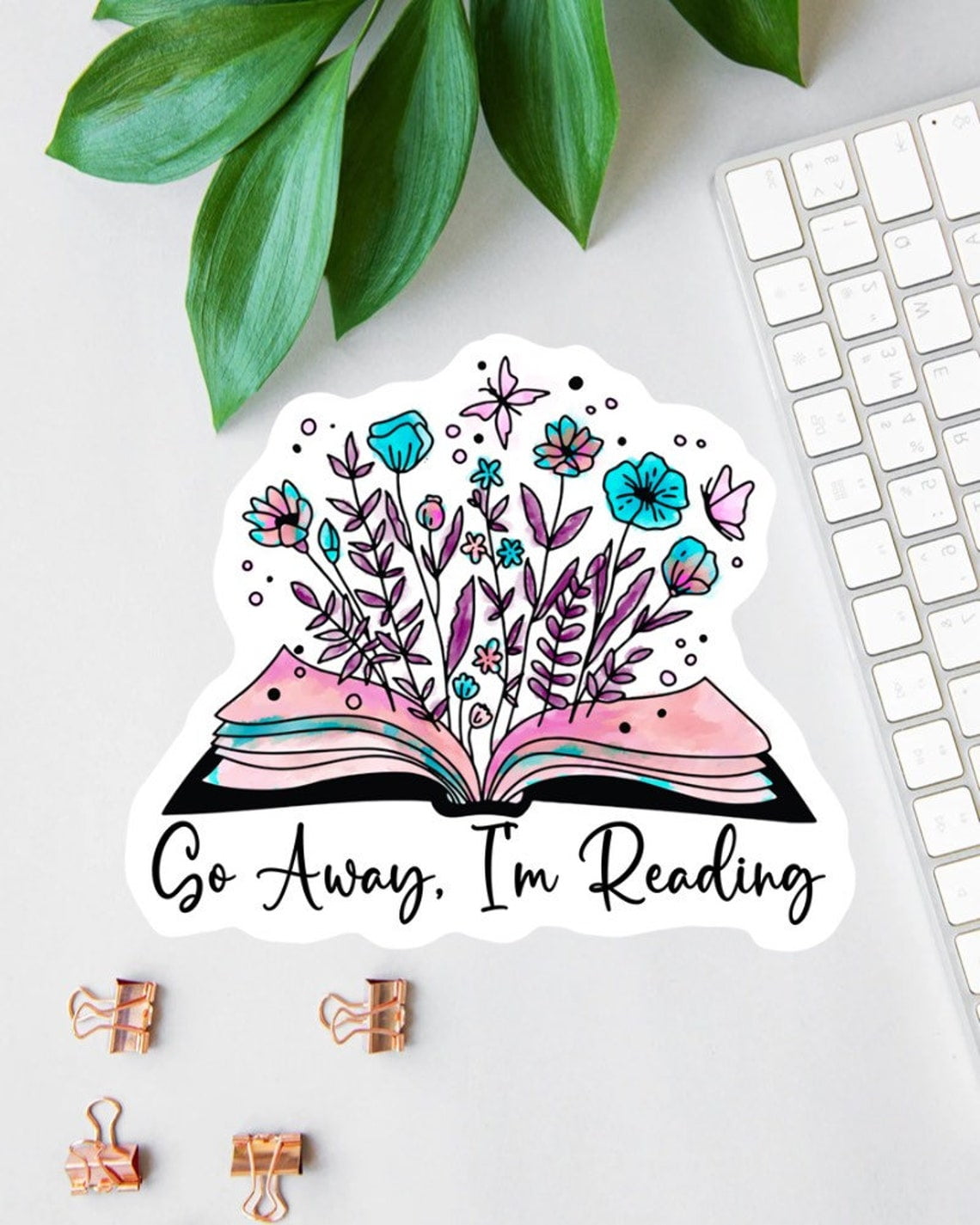 StickerCraft Go Away I'm Reading er, Literary er, Book Lover Decal ...