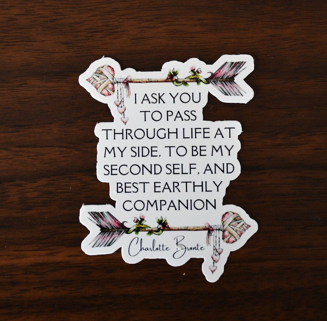 StickerCraft Jane Eyre Quote by Charlotte Bronte er or Magnet ...