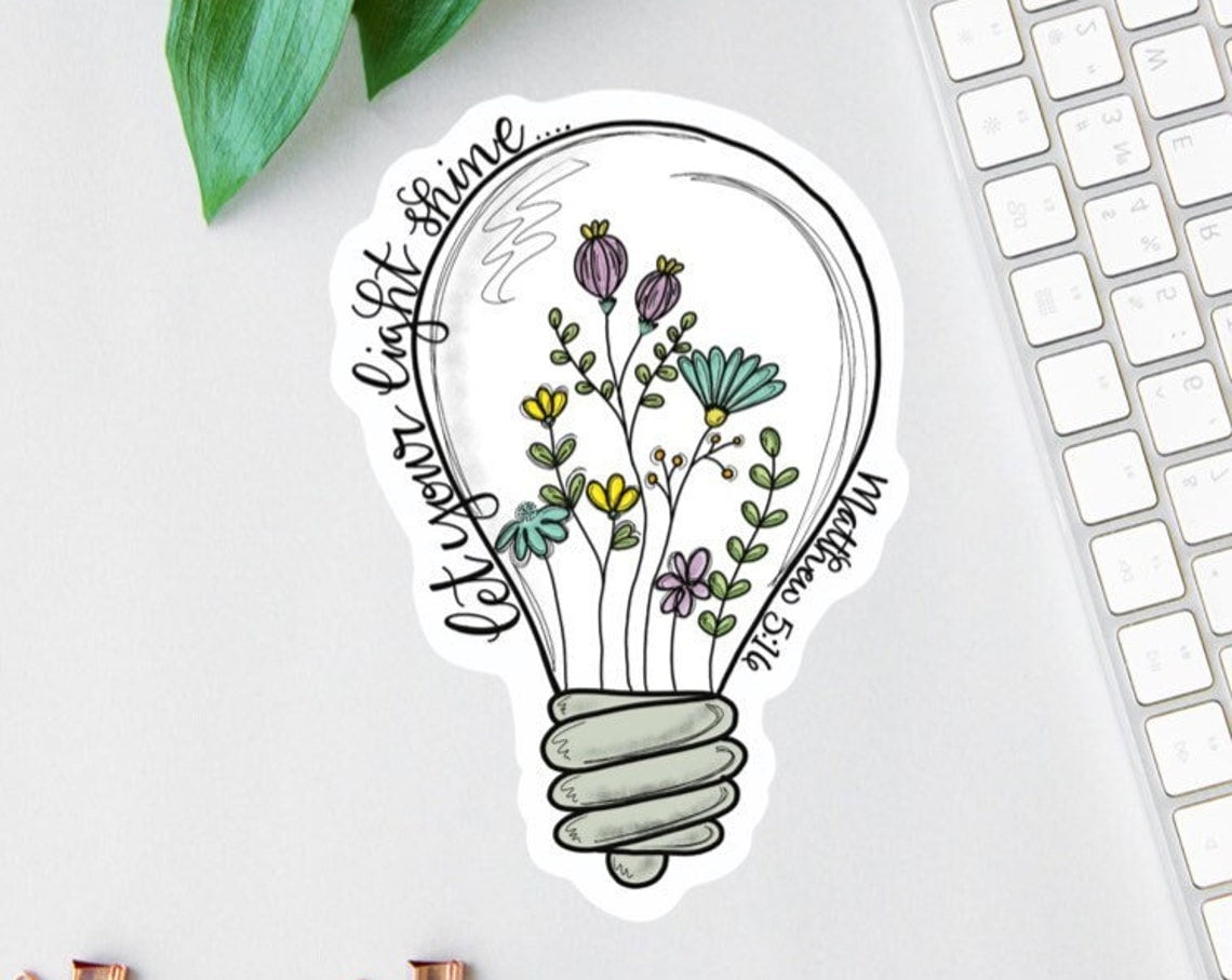 StickerCraft Let Your Light Shine er, ers, Bible Verse er Pack, Faith ...